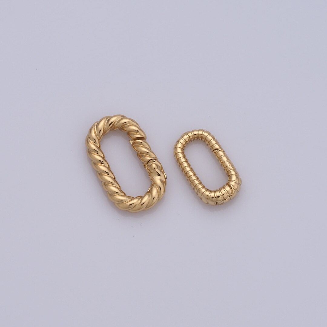 Twist Back Clasp, 18K Gold Filled Spring Clasp, DIY Jewelry Making ...