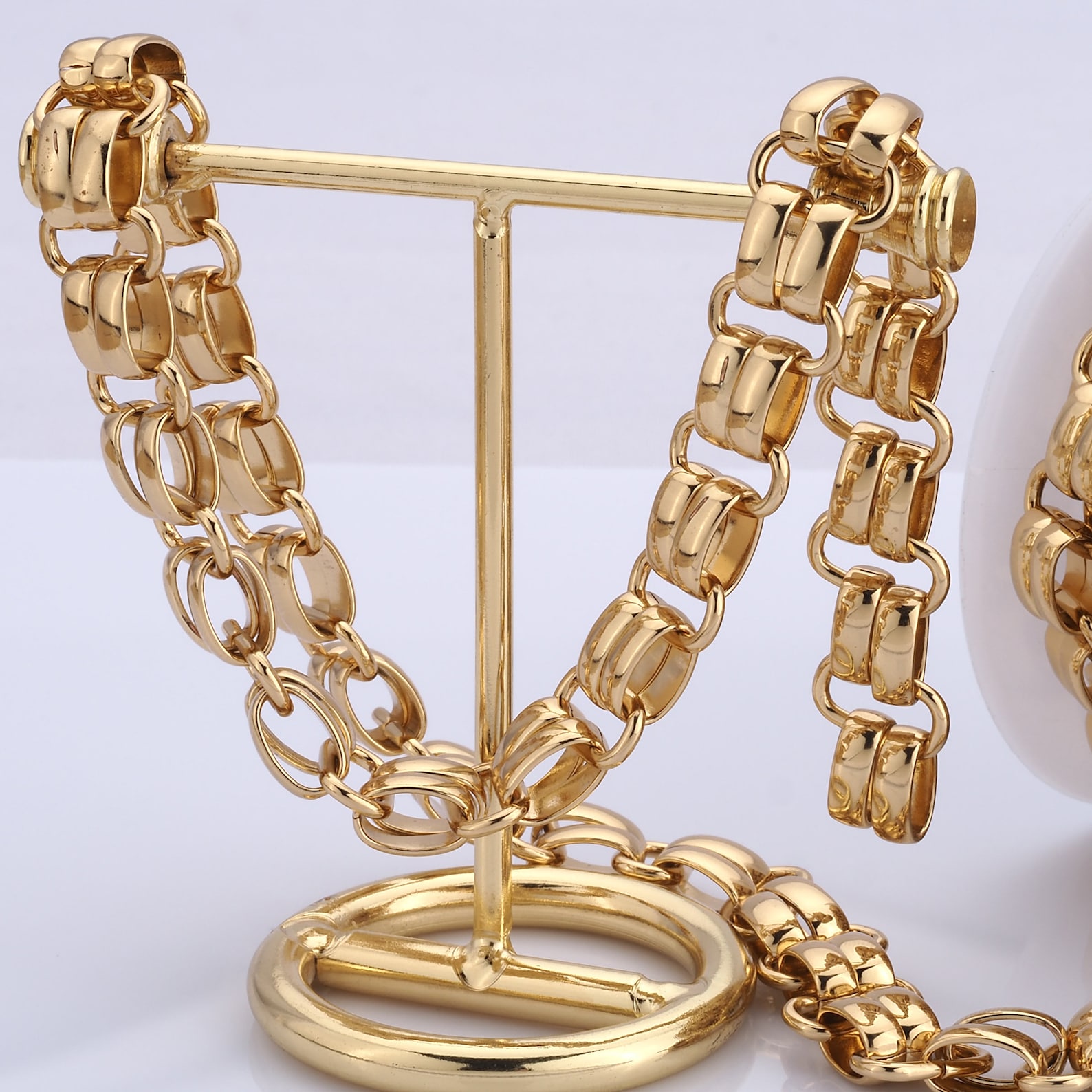 Golden Paper Clip Chains, 18K Gold Filled Oval Twisted Chains，three ...