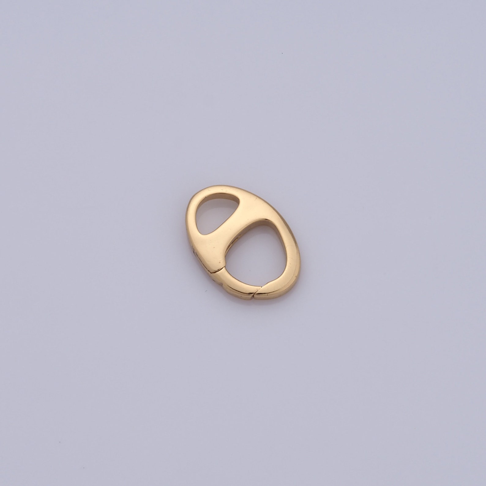 Silver Oval Figure 8 Clasp, 18K Gold Filled Spring Clasp, DIY Jewelry ...