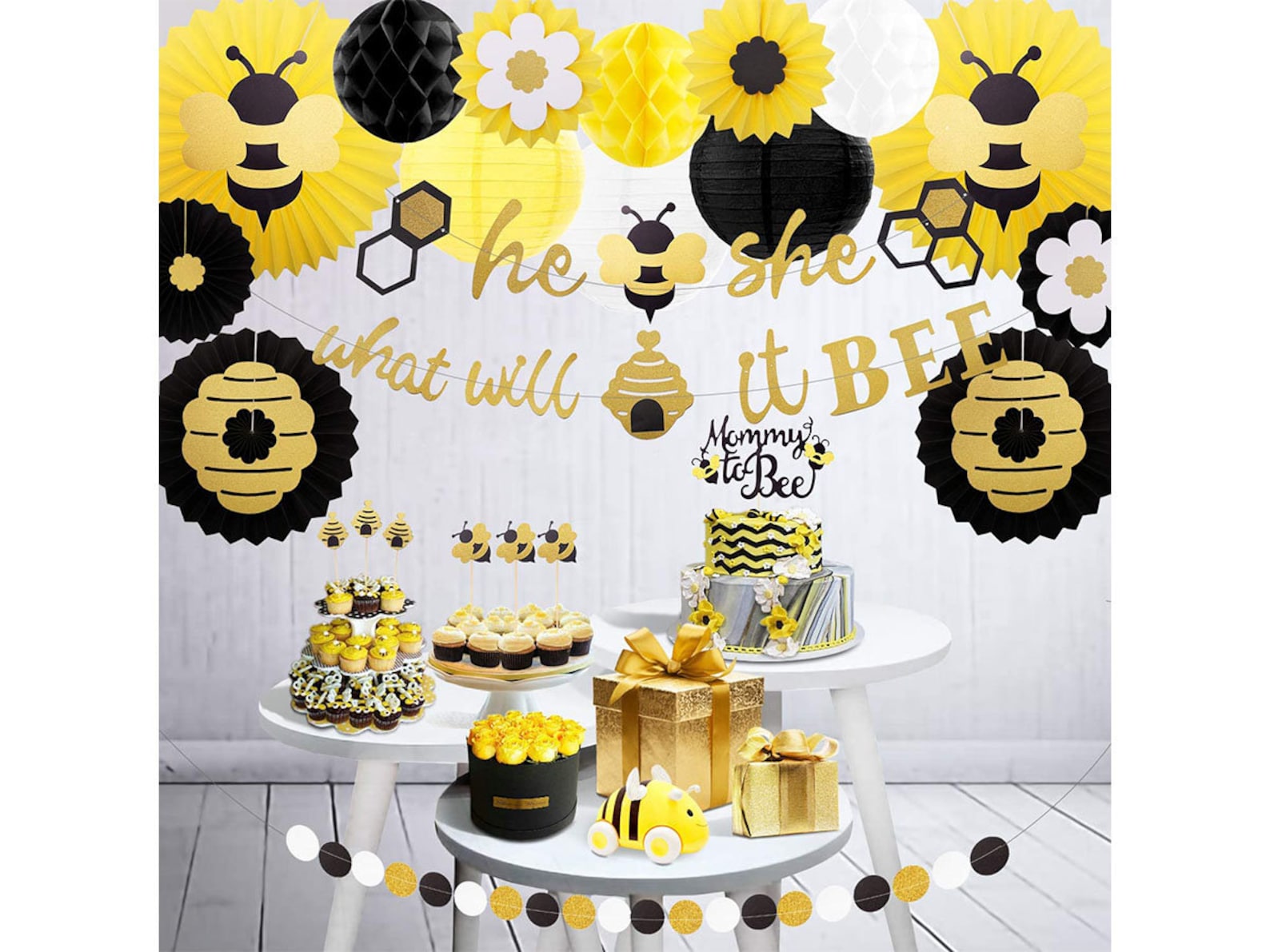 24 Pcs Bee Party Decorations Theme For Gender Reveal 1st Etsy