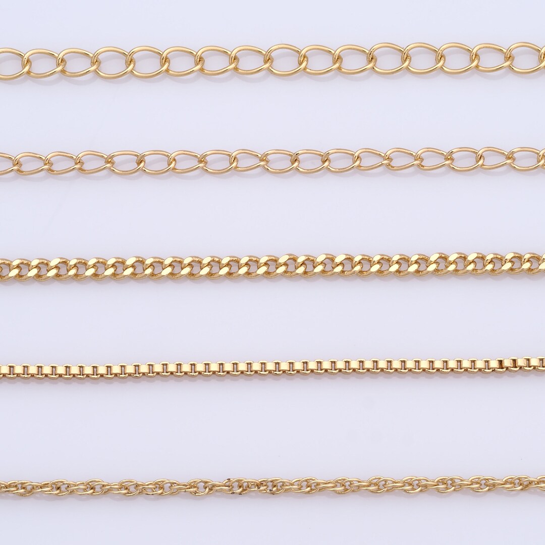 Gold Colored Locket Chains, 18K Gold Filled Locket Chains for Necklaces ...