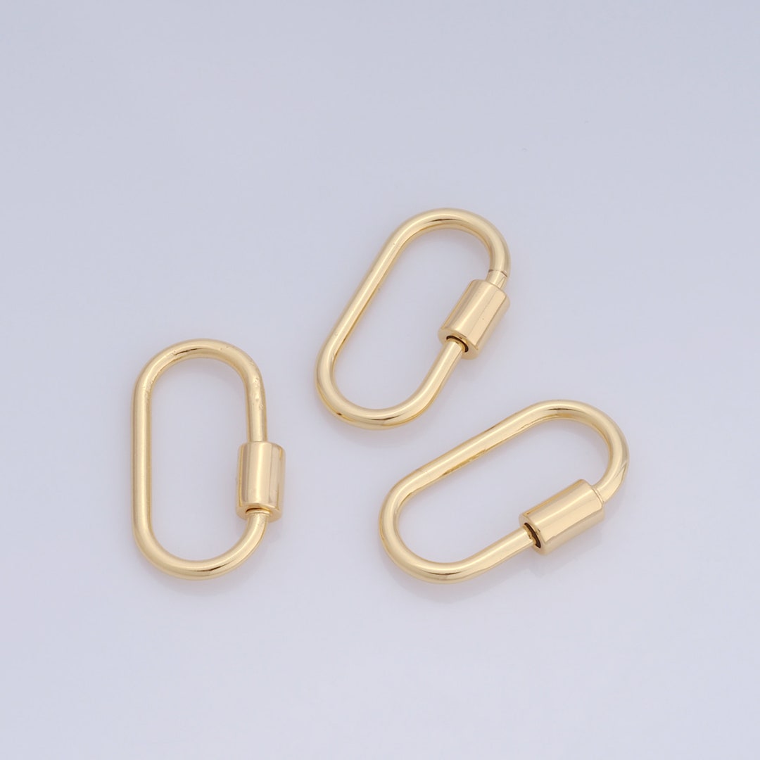 Gold Retractable Clasp, 18K Gold Filled Screw Clasp, DIY Jewelry Making ...