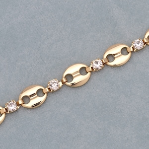 Gold Oval Chains, 18K Gold Filled Figure 8 Chains, Round Chains，button ...