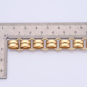 Golden Paper Clip Chains, 18K Gold Filled Oval Twisted Chains，three ...