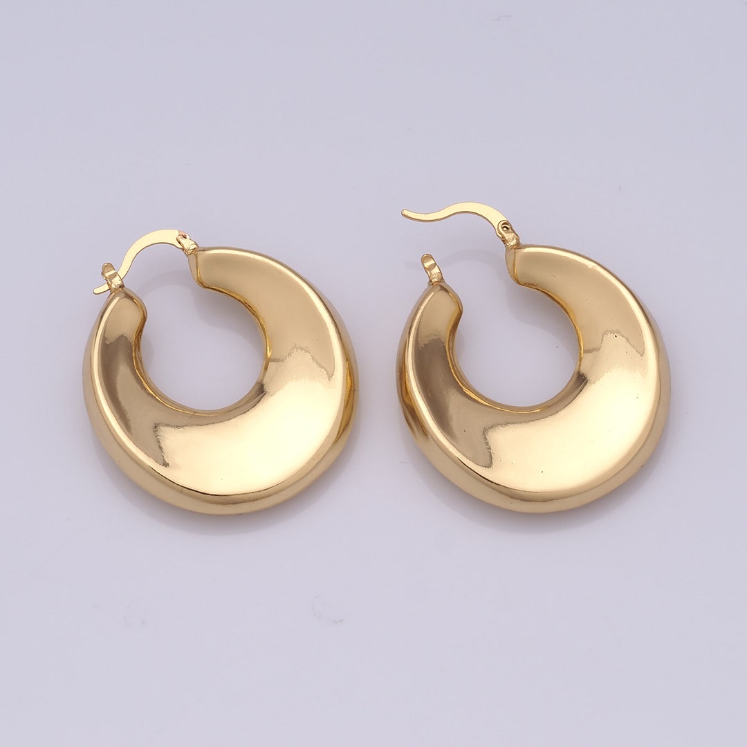 Gold U Shaped Earrings, 18K Gold Filled Geometric Earrings, Stylish ...