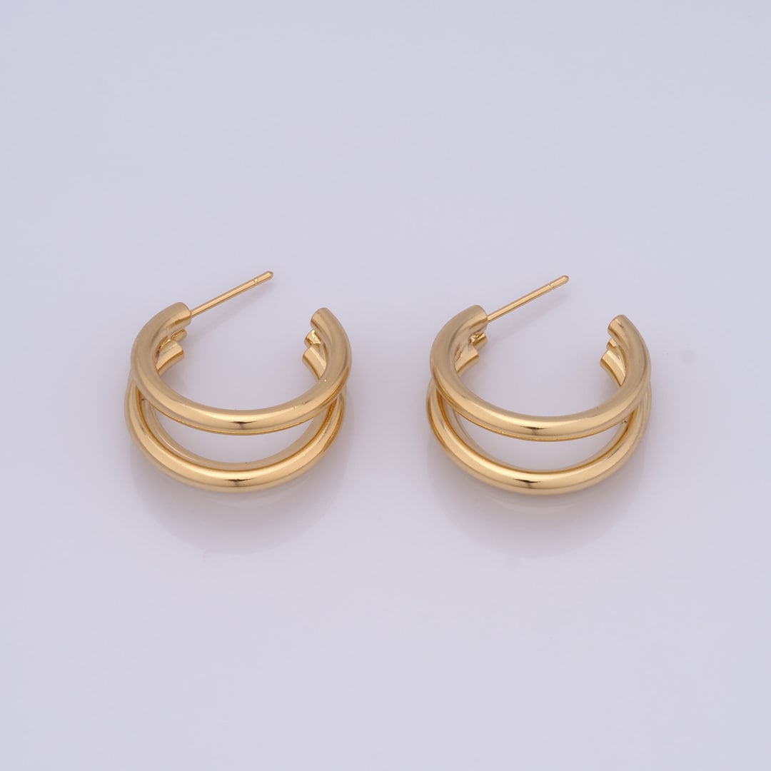 Gold Open Earrings, 18K Gold Filled Infinity Earrings, DIY Jewelry ...