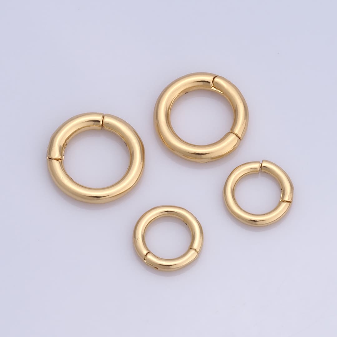 Gold Round Clasp, 18K Gold Filled Snap Clip, DIY Jewelry Making ...