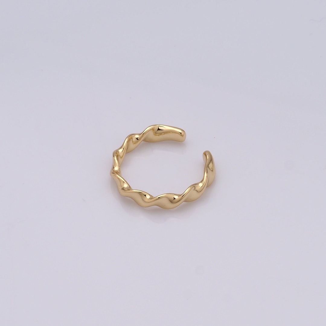 Gold Twist Rings,18k Gold Filled Open Rings,thin Gold Rings,minimalist ...