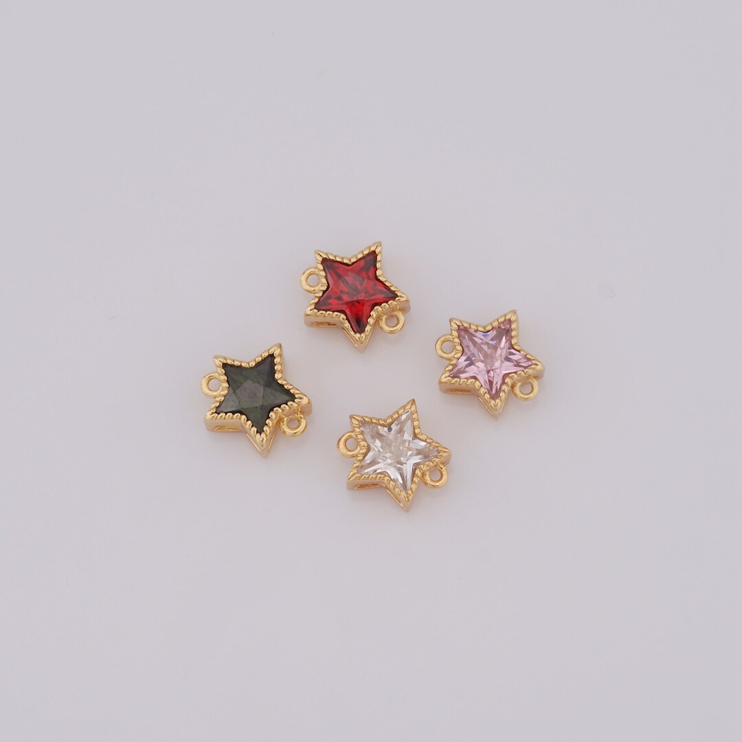 Zirconia Star Connector, 18K Gold Filled Star Connector,star Connector ...