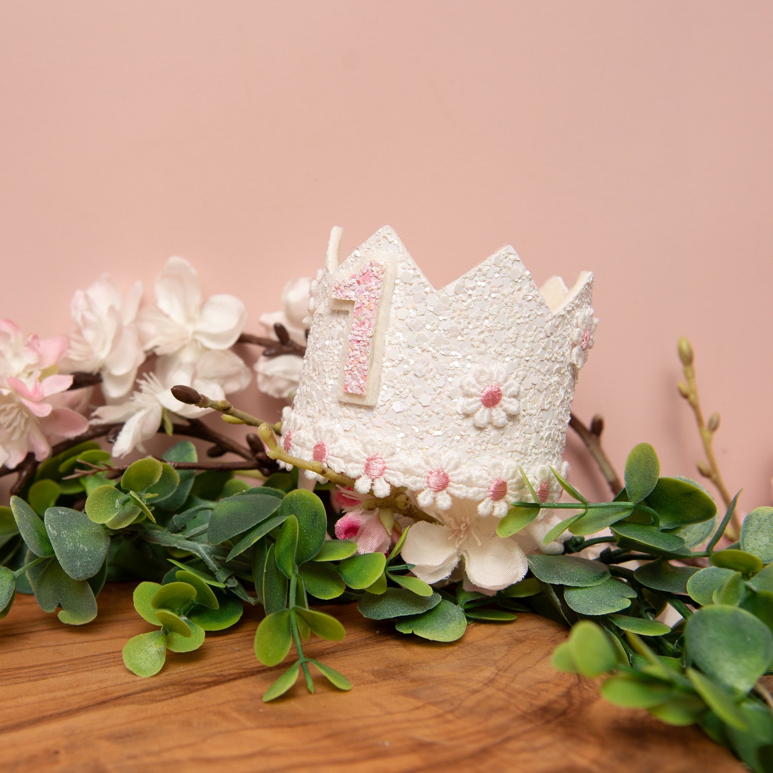 White Birthday Crown, 1st Birthday Crown, 2nd Birthday Crown, Cake ...