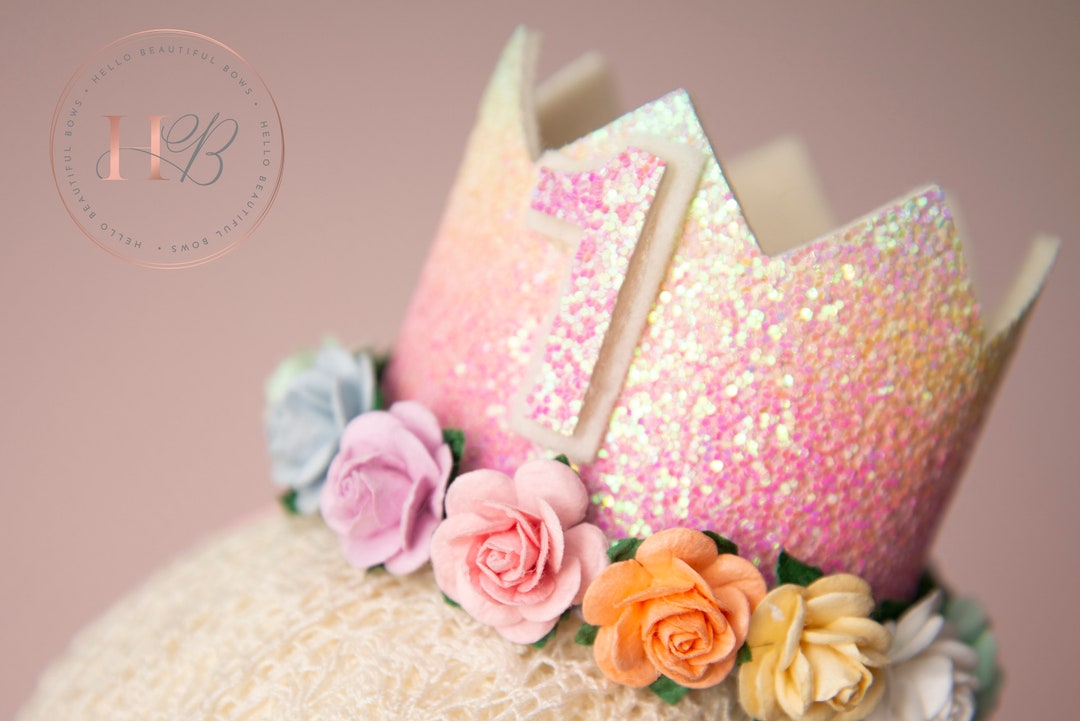 Rainbow Birthday Crown, 1st Birthday Crown, 2nd Birthday Crown, Cake ...
