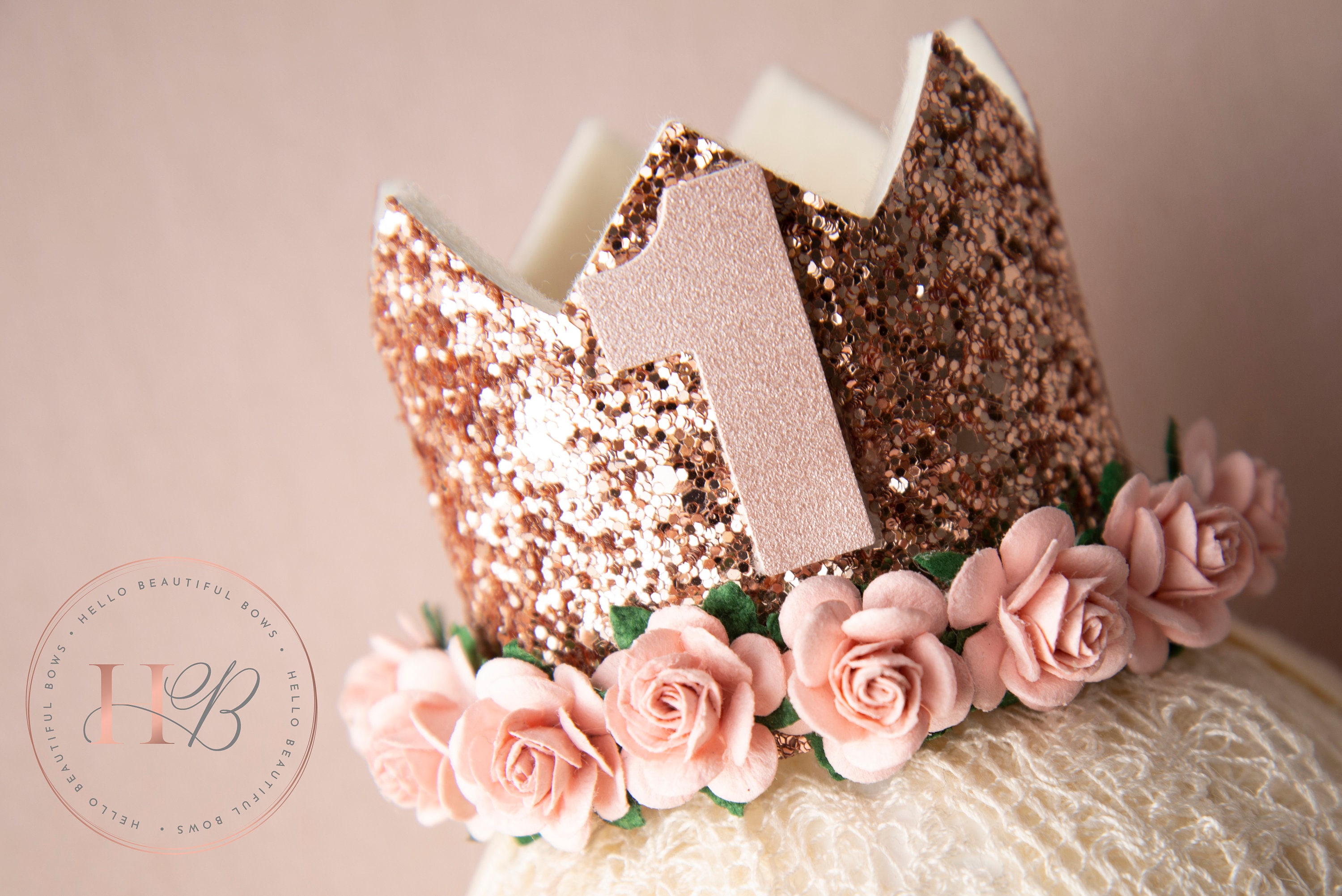 Rose gold birthday crown 1st birthday crown 2nd birthday | Etsy