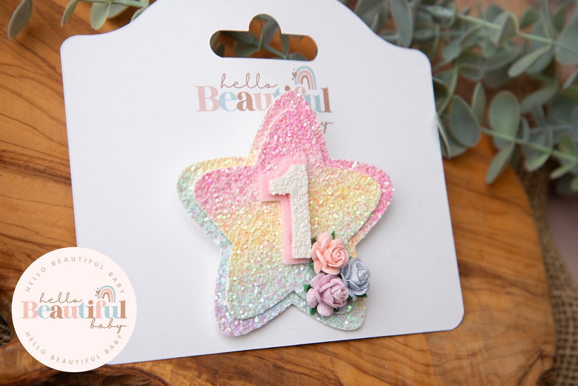 Rainbow Birthday Badge, Glitter Birthday Badge, Star Birthday Badge ...