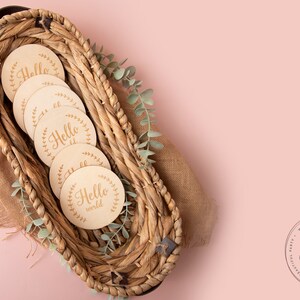 Hello World Disc, Baby Shower Gift, Photo Prop Plaque, Baby ...