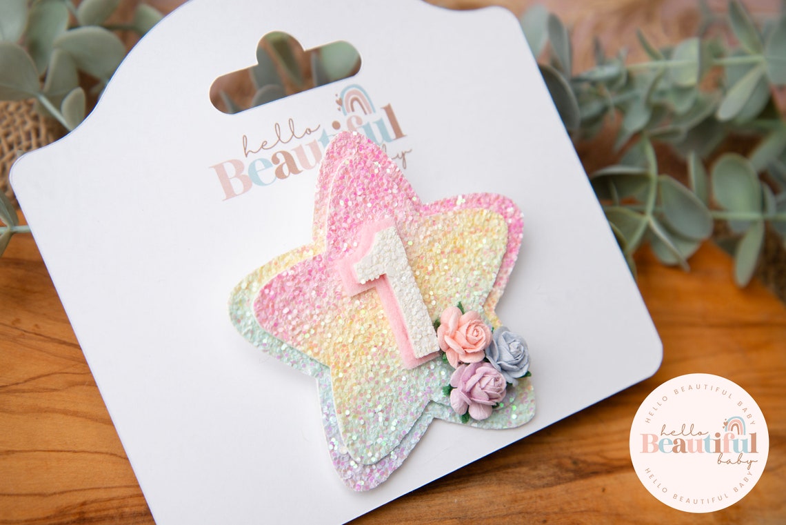 Rainbow Birthday Badge, Glitter Birthday Badge, Star Birthday Badge ...
