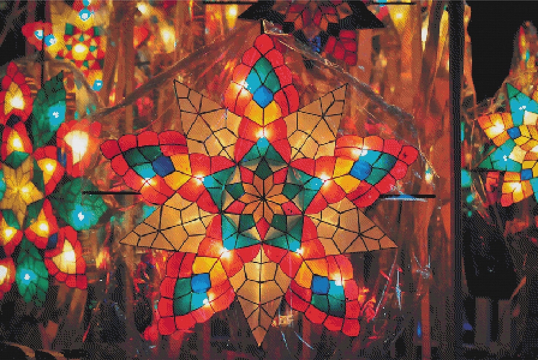 Parol Star 2 Cross Stitch Pattern I Philippine Star I Nativity Star I ...