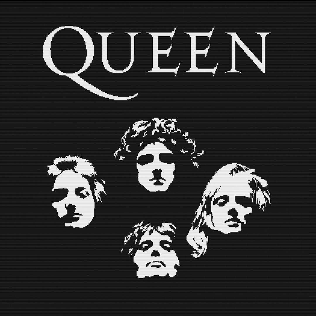 Queen Large Chart I Rock I Classic Rock I Cross Stitch Chart I Band I ...