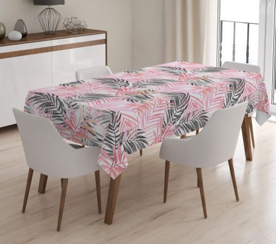 Stain Resistant Microfiber Fabric Rectangle Tablecloth. - Etsy