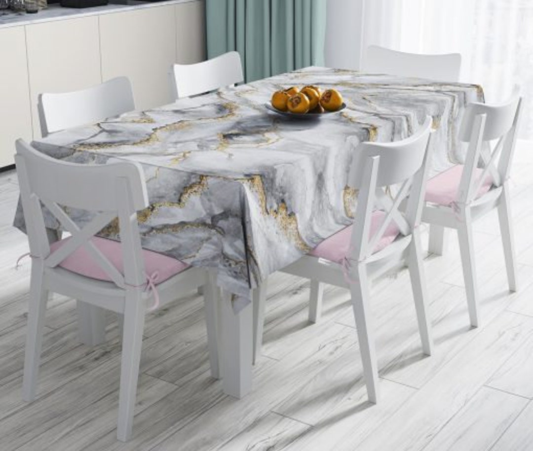 Stain Resistant Microfiber Fabric Rectangle Tablecloth. Different Sizes ...