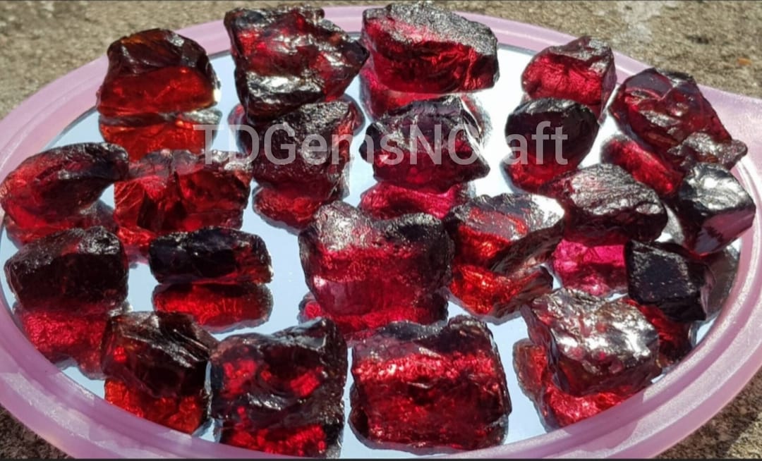 Rough Garnet Natural Red and Pink Garnet Untreated January Birthstone ...