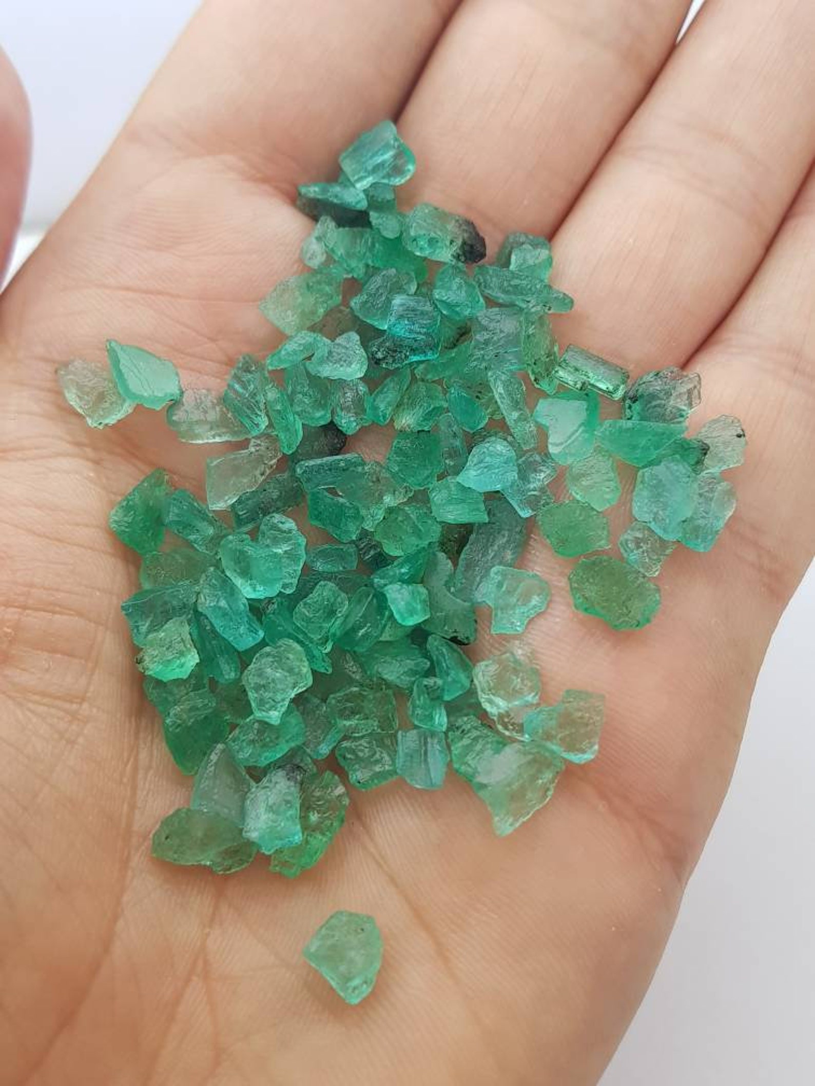 Rough Emerald Pieces Natural Emerald Mined From Zambia Raw | Etsy