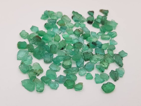 Rough Emerald Pieces Natural Emerald Mined From Zambia Raw | Etsy