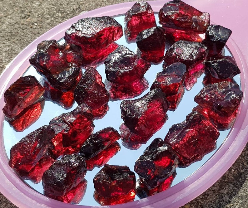 Rough Garnet Natural Red and Pink Garnet Untreated January - Etsy
