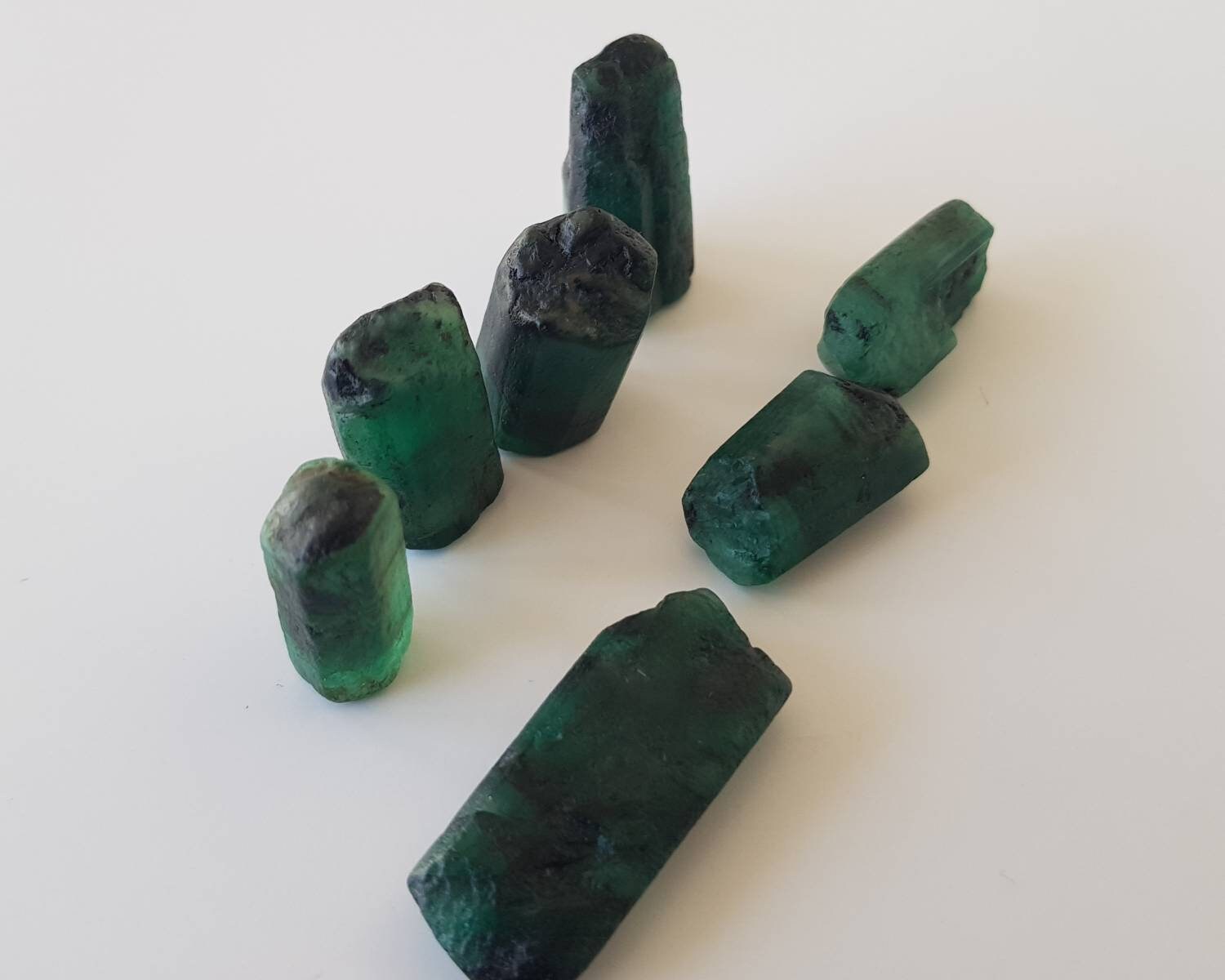 Rough Emerald Stone Natural Emerald Tube Shaped Brazilian | Etsy