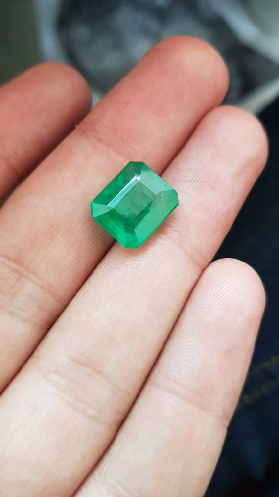 6.25cts Genuine Emerald Octagon Zambian Emerald Octagon Shape - Etsy