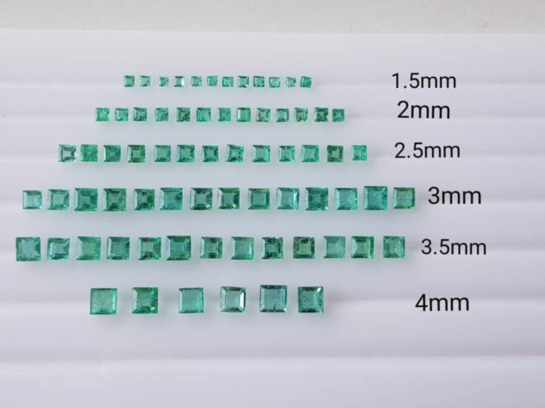 Natural Zambian Emerald Square Cut 1.5-4mm Calibrated Loose Emerald for ...