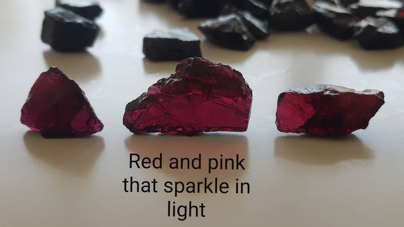 Rough Garnet Natural Red and Pink Garnet Untreated January - Etsy