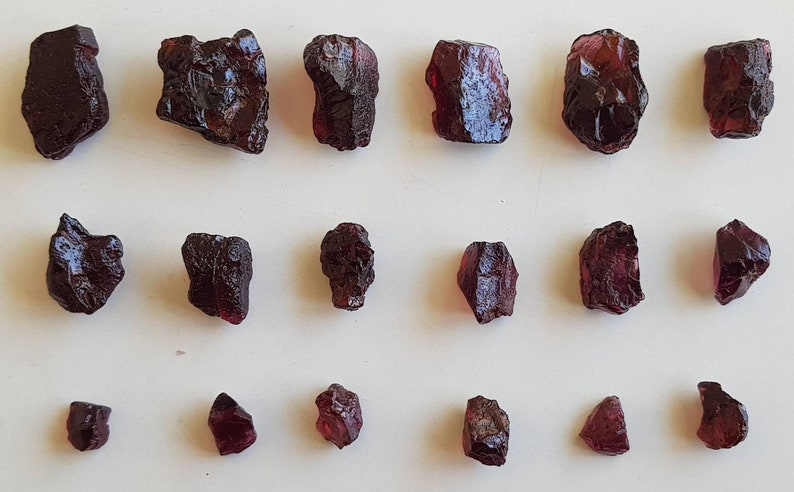 Rough Garnet Natural Red and Pink Garnet Untreated January - Etsy