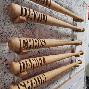 Custom Carved Baseball Bat Personalized Gift for Dad Him Man Cave ...