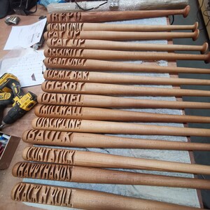 Custom Carved Baseball Bat Personalized Gift for Dad Him Man Cave ...