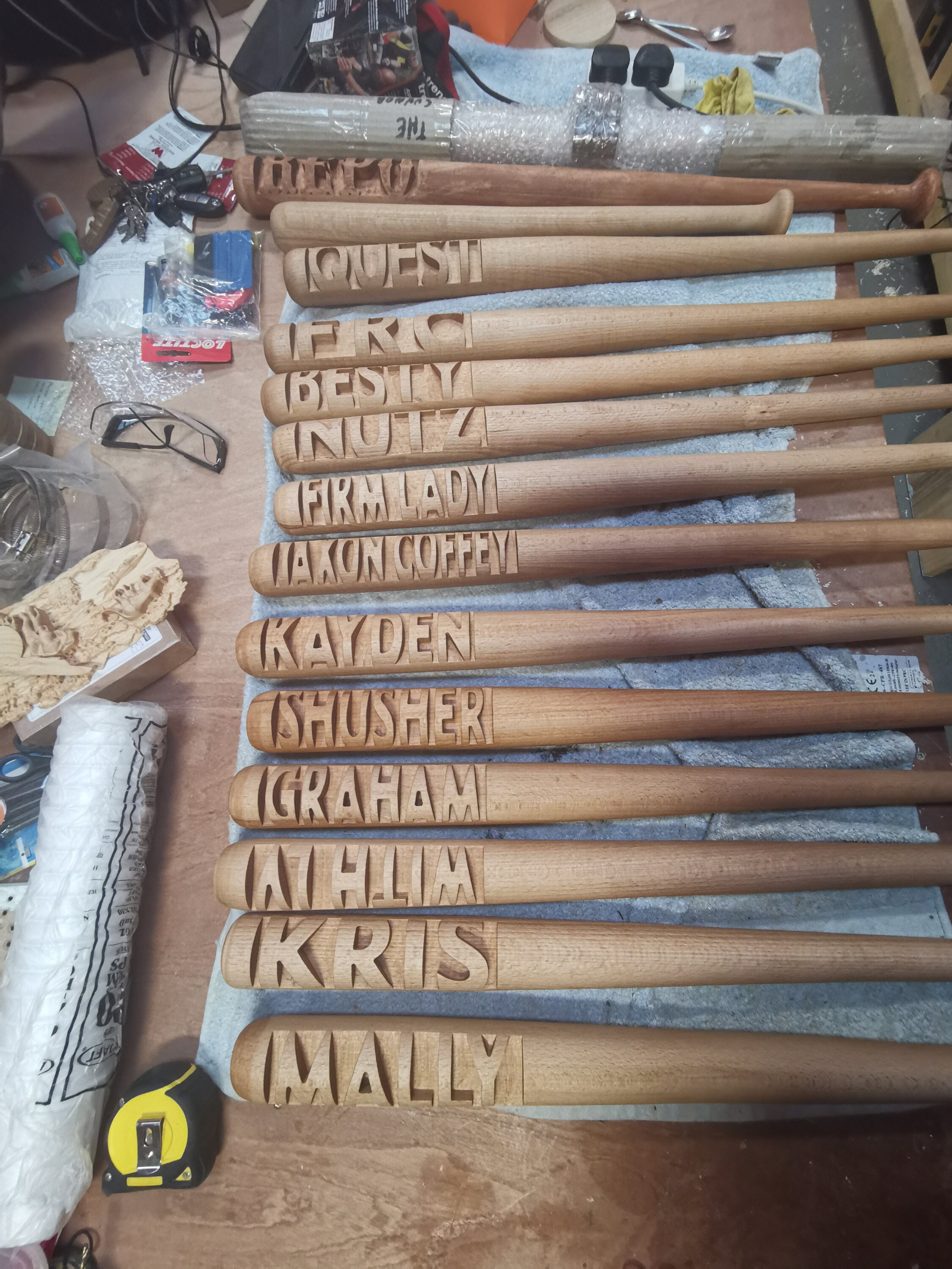 Custom Carved Baseball Bat Personalized Gift for Dad Him Man | Etsy