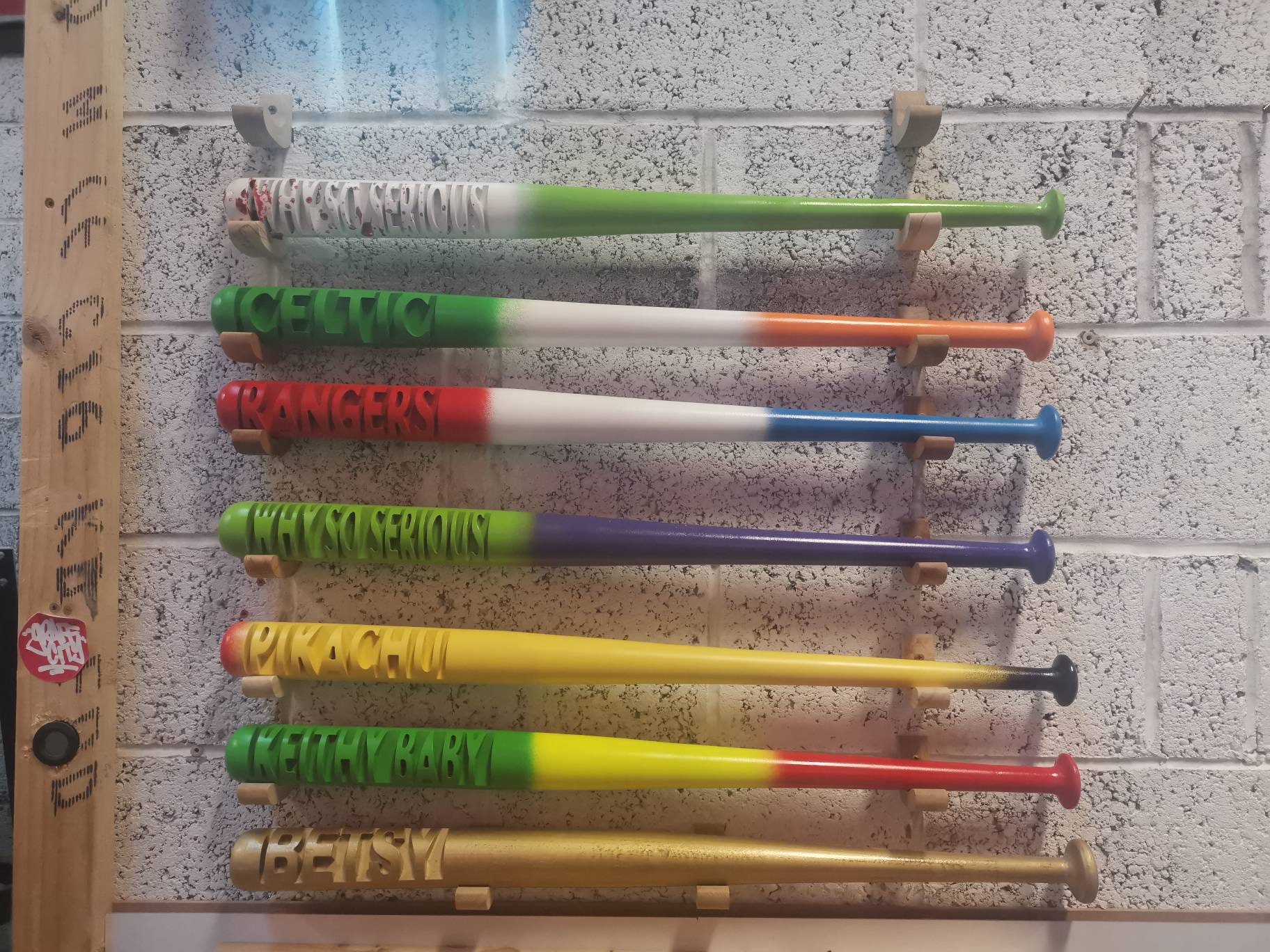 PAINTED custom carved baseball bat personalized gift wooden | Etsy