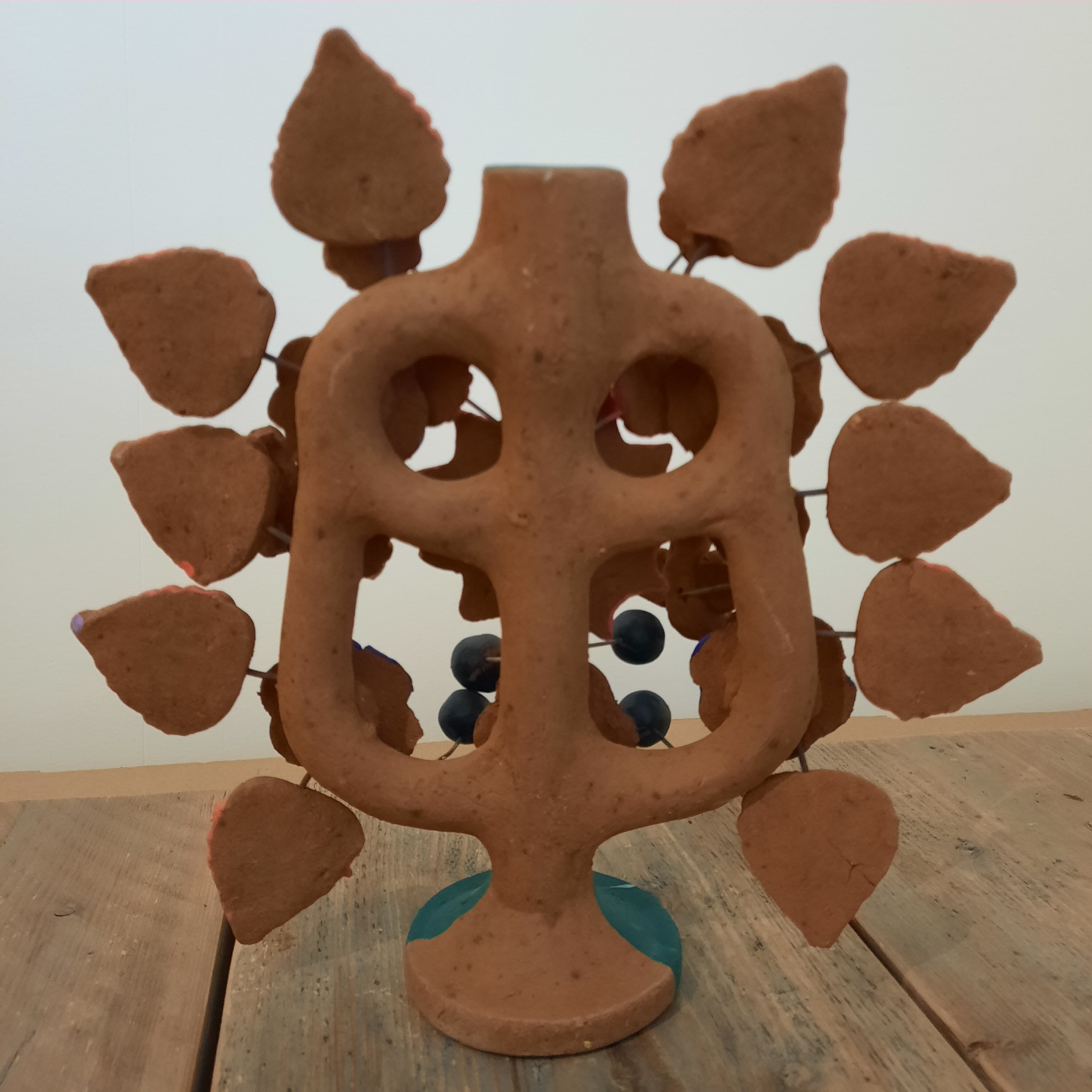 Mexican Tree of Life Candle Holder Handmade Pottery Art - Etsy