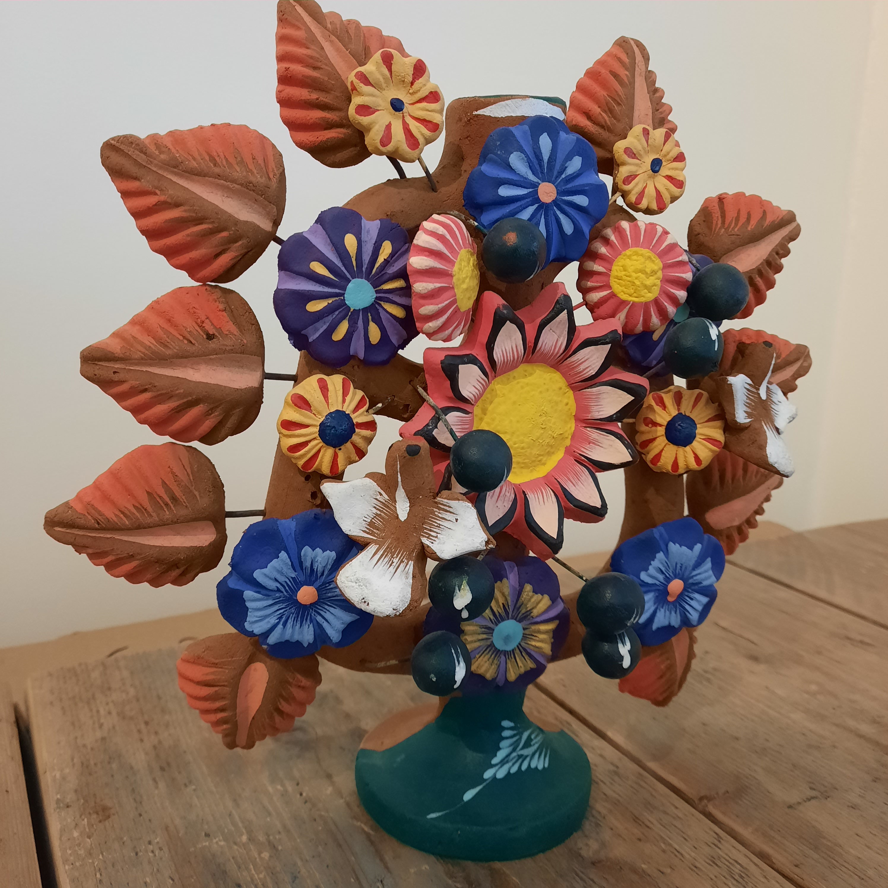 Mexican Tree of Life Candle Holder Handmade Pottery Art - Etsy