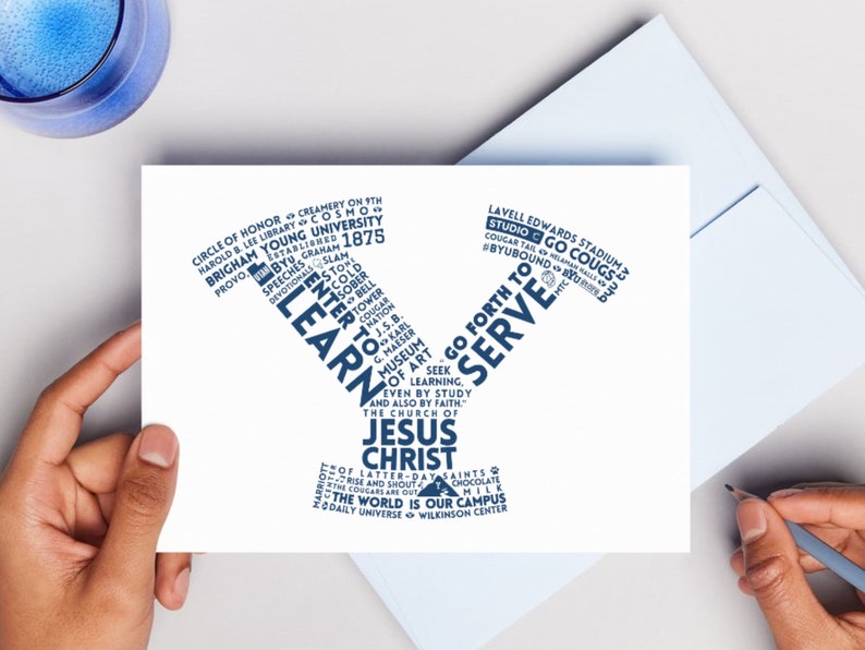 BYU Retro Logo Word Art - Etsy