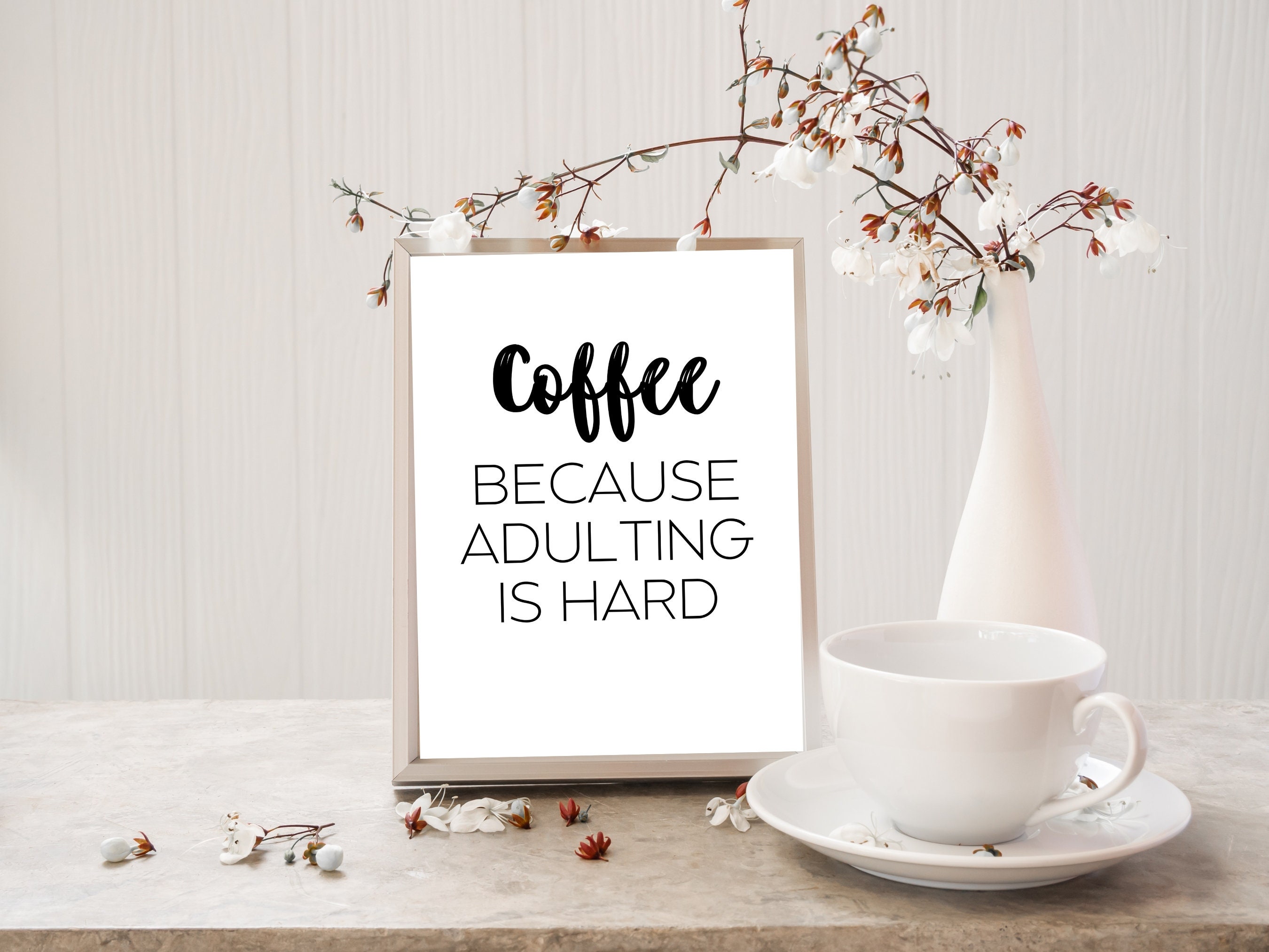 Coffee Quote Coffee Bar Sign Coffee Bar Decor Coffee Station Coffee Bar ...