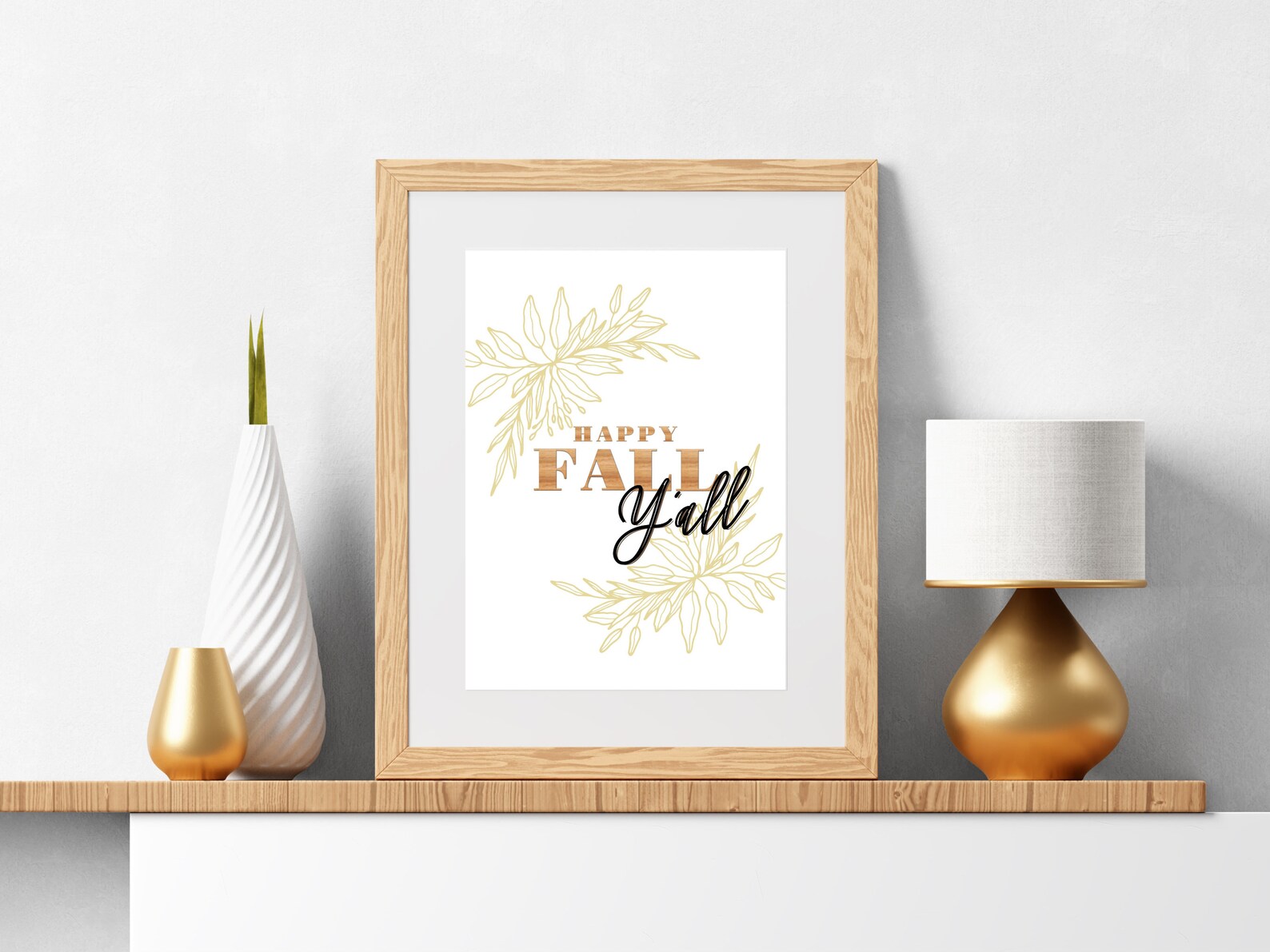 Happy Fall Yall Wall Art Printable Fall Wall Art Autumn - Etsy