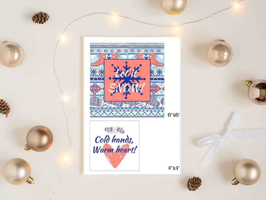 Let It Snow Sign | 6x6 & 4x4 Sign Printables | Winter DIY Craft ...