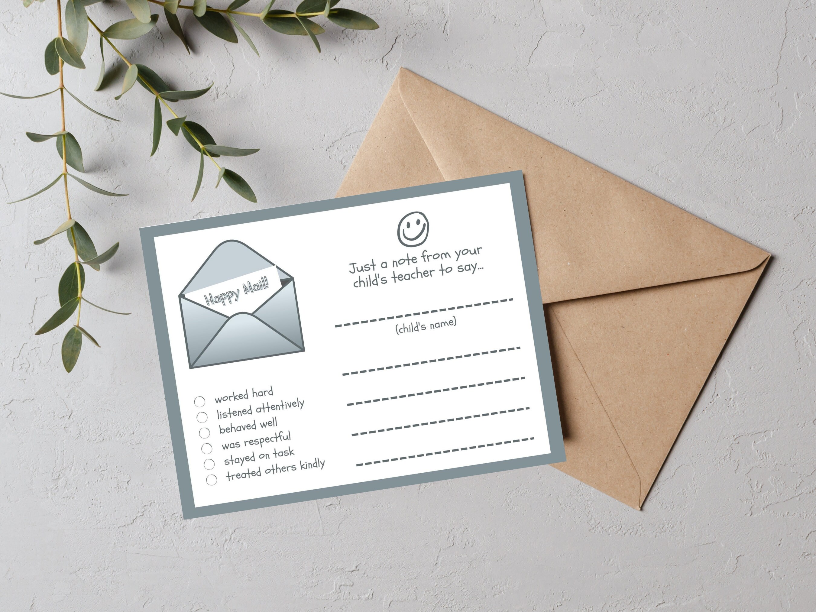 Note From Teacher Printable | Teacher Mail School Notes | Elementary ...