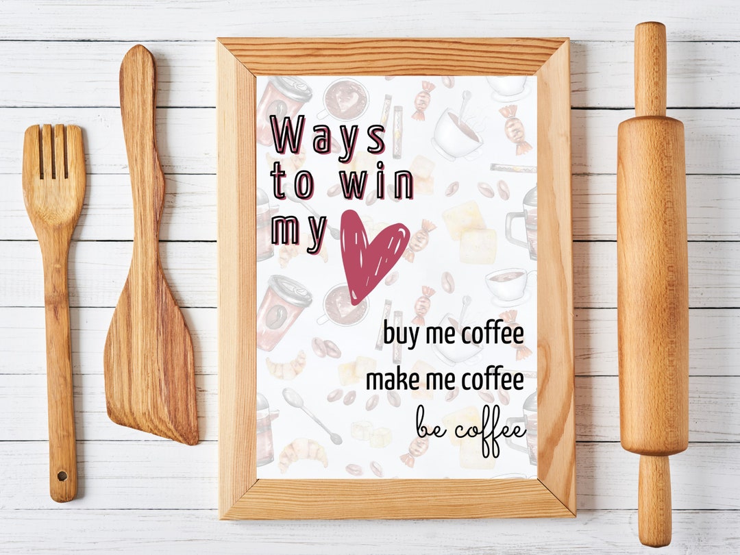 Coffee Quote Wall Art Printable Coffee Bar Sign Coffee Bar Decor Coffee ...