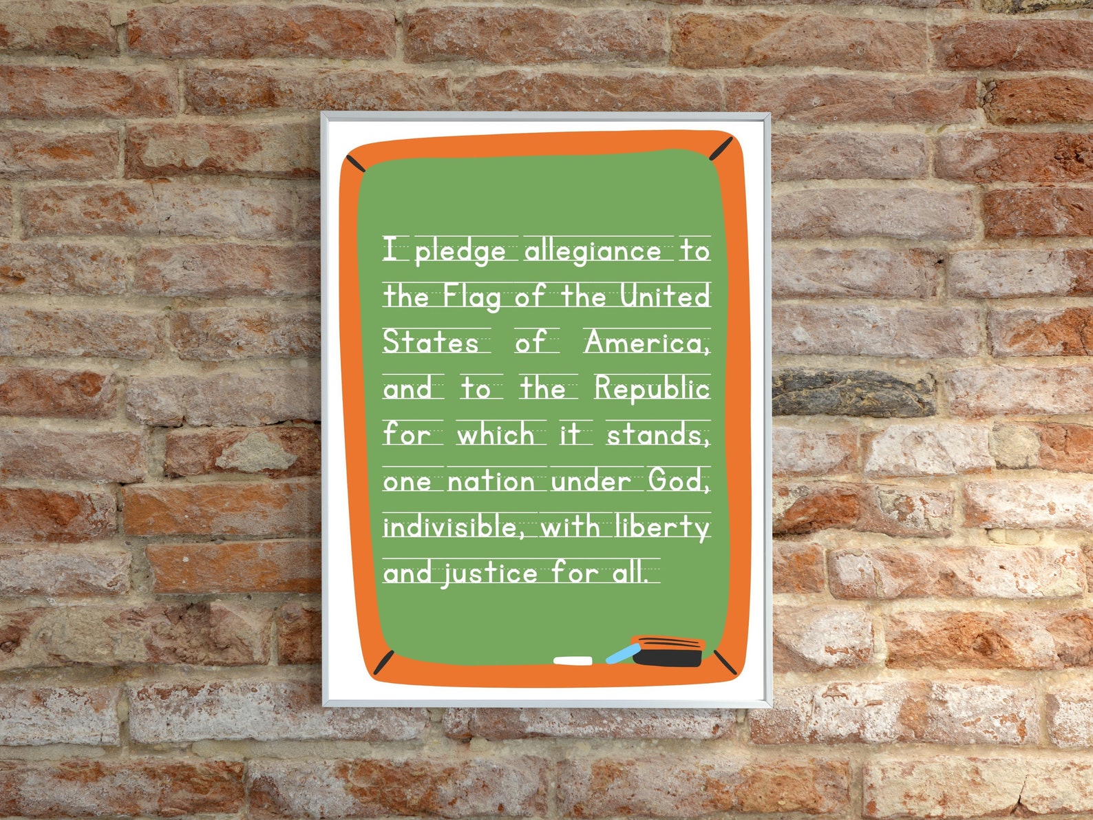 Pledge of Allegiance School Decor Wall Art Printable | Classroom Decor ...