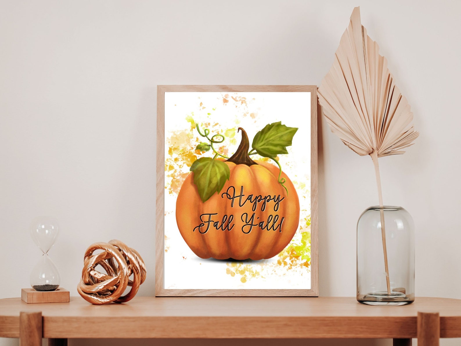 Happy Fall Y'all Wall Art Printable Fall Wall Art Fall Decor Gallery ...