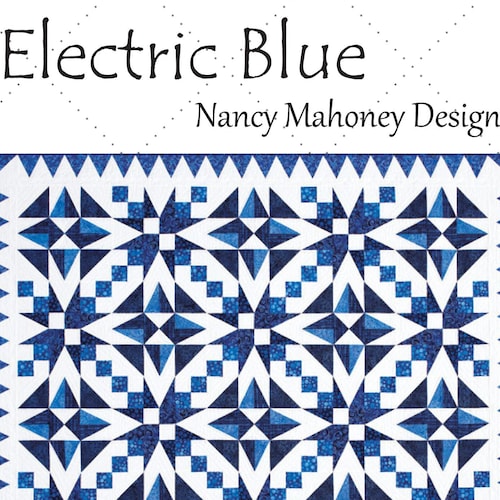 Electric Blue Quilt Pattern paper Copy - Etsy