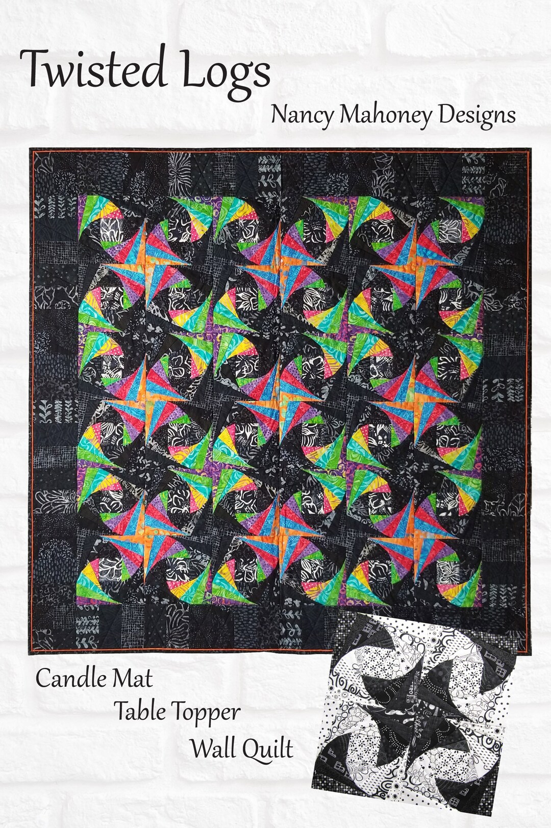 Twisted Logs Quilt Pattern (PDF Digital Download), Foundation Paper ...