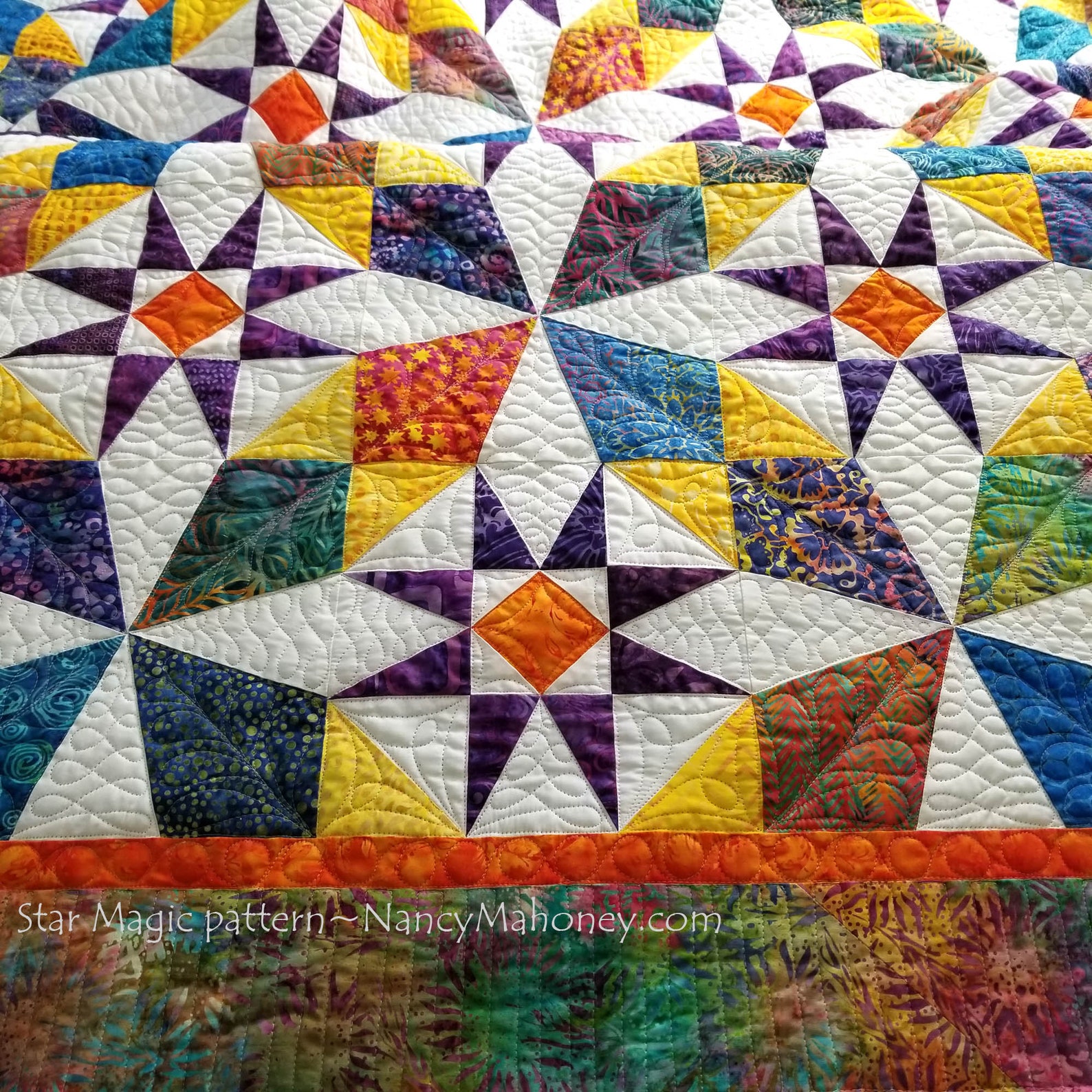 Star Magic Quilt (PDF Digital Pattern), Foundation Paper Pieced Blocks ...