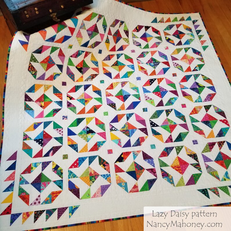 Lazy Daisy Quilt Pattern paper Copy - Etsy